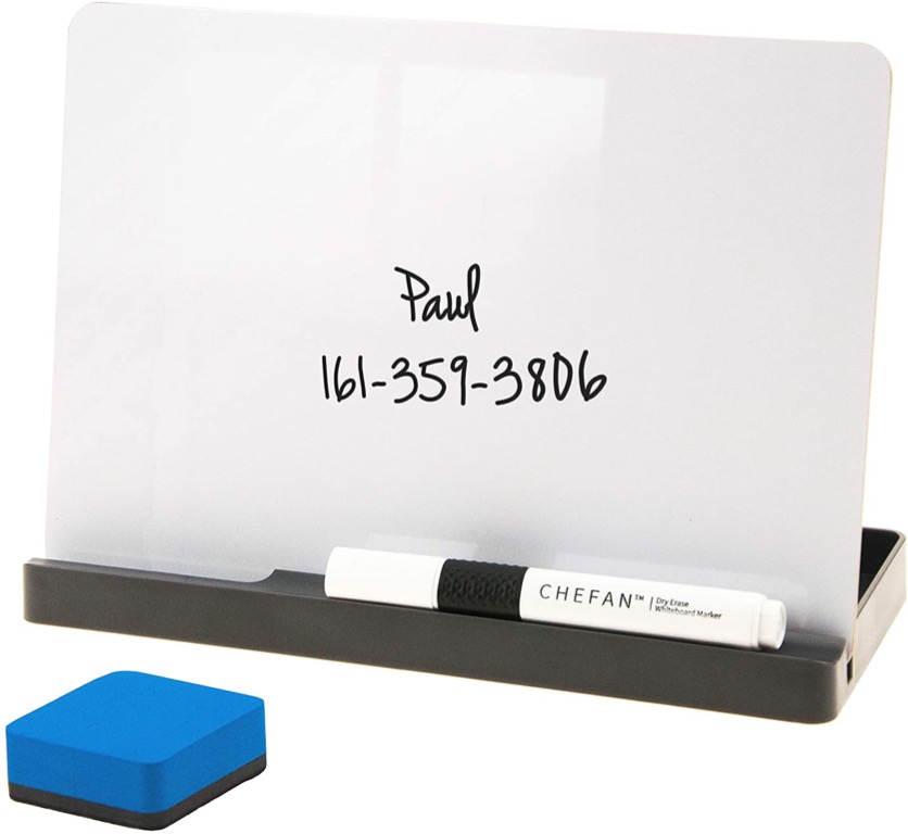 Small White Board, Message Board with Stand, Mini Easel Desk Whiteboard ...