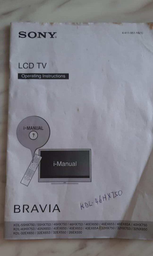 Sony Bravia LCD TV, TV & Home Appliances, TV & Entertainment, TV on ...