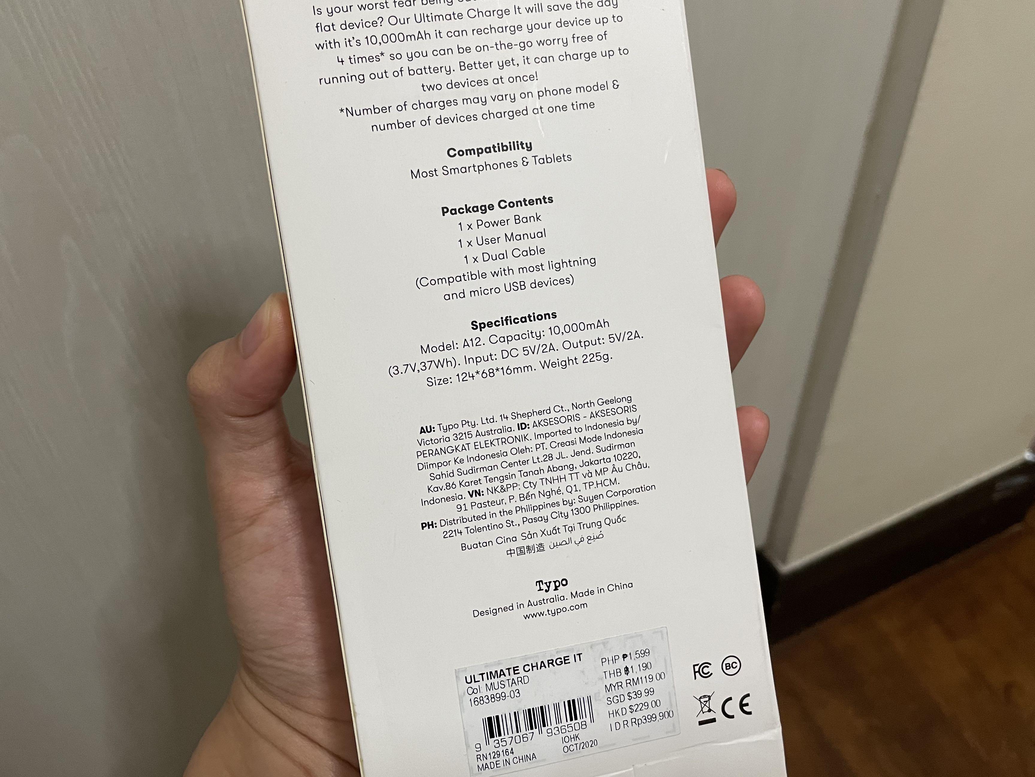 Typo Power Bank 10000 mAh, Mobile Phones & Gadgets, Other Gadgets on ...