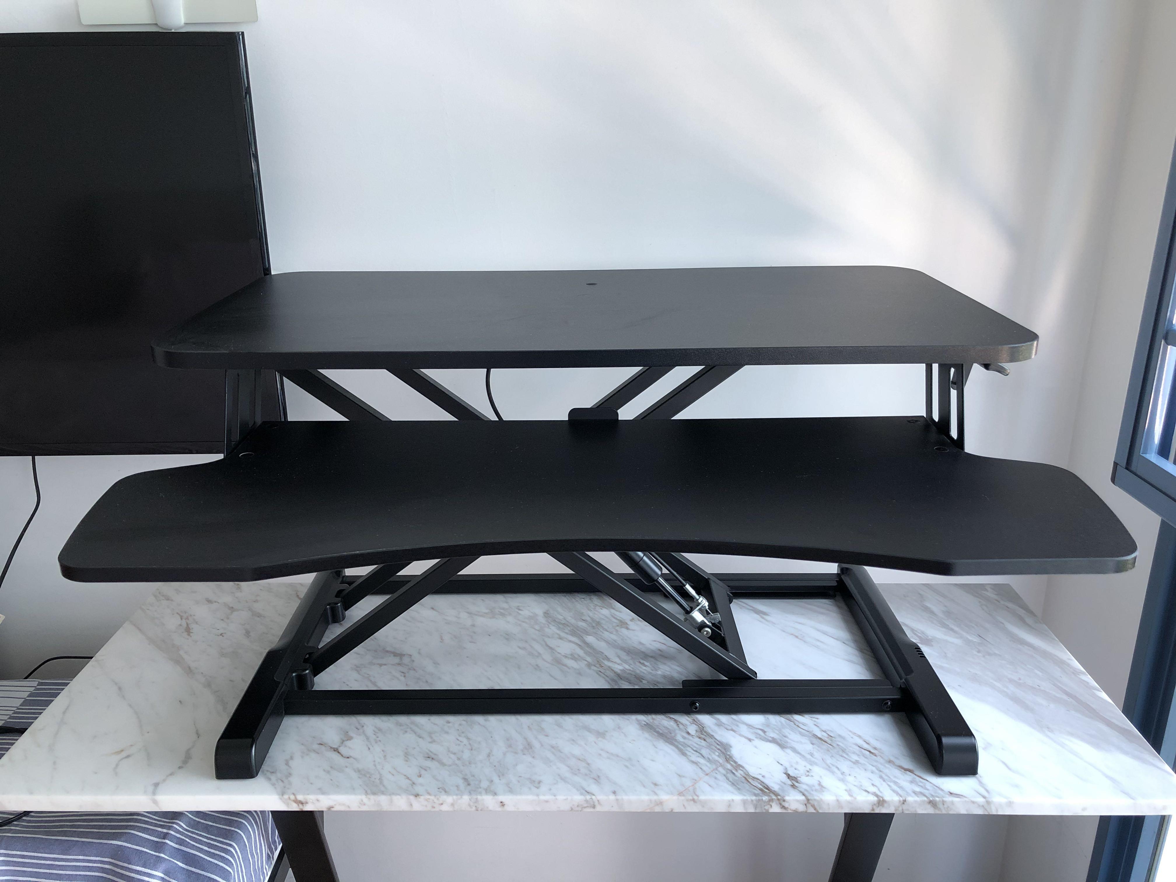 VIVO Stand Up Height Adjustable 32 inch Desk Riser, Sit Standing ...