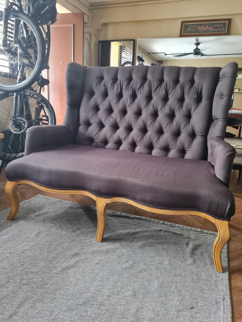 Wingback sofa 2 seater, Furniture & Home Living, Furniture, Sofas on ...
