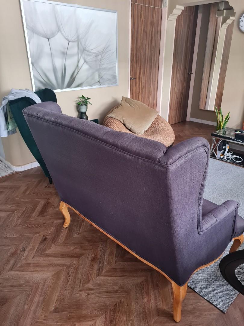 Wingback sofa 2 seater, Furniture & Home Living, Furniture, Sofas on ...