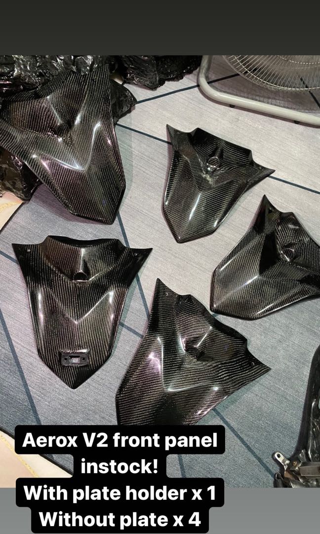 Aerox v2 front panel carbon!, Motorcycles, Motorcycle Accessories on ...