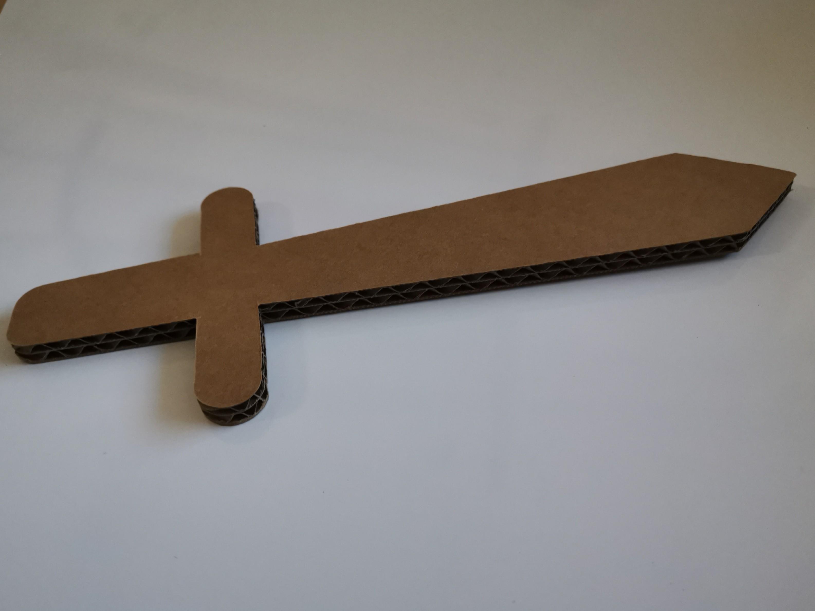 Cardboard cosplay sword, Hobbies & Toys, Toys & Games on Carousell