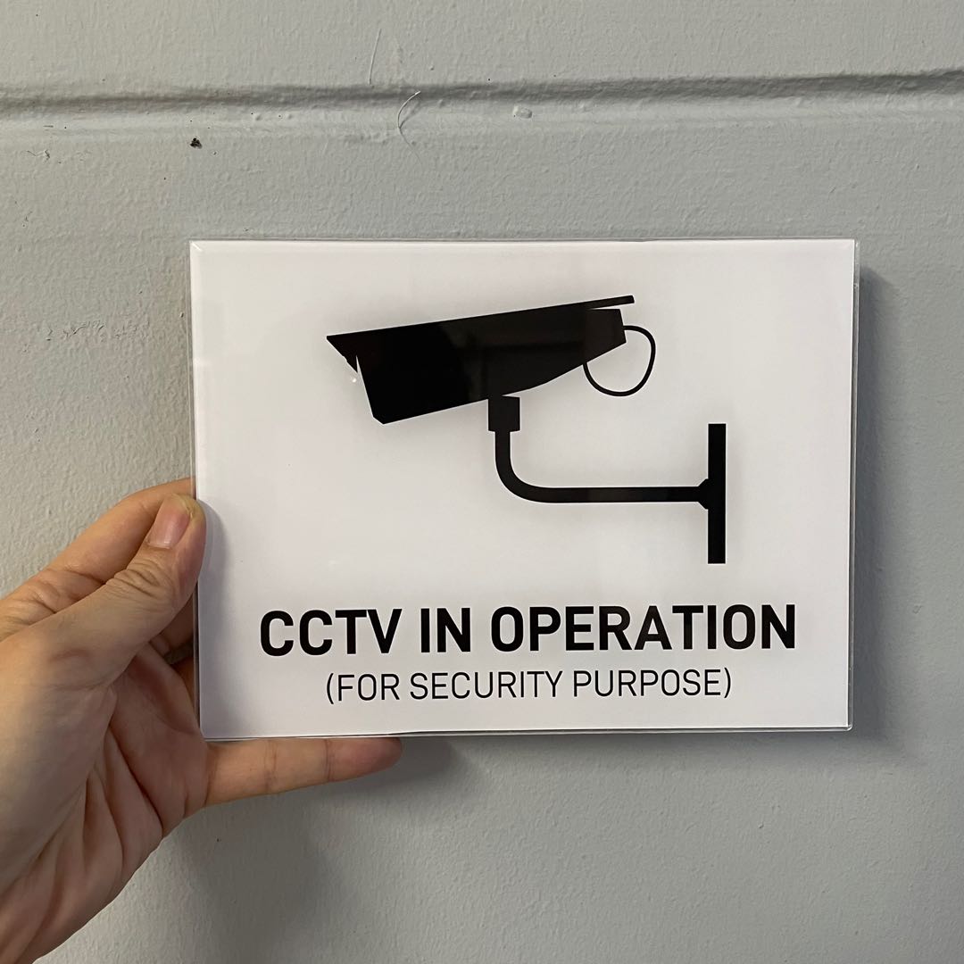 CCTV sign, Furniture & Home Living, Security & Locks, Security Systems ...
