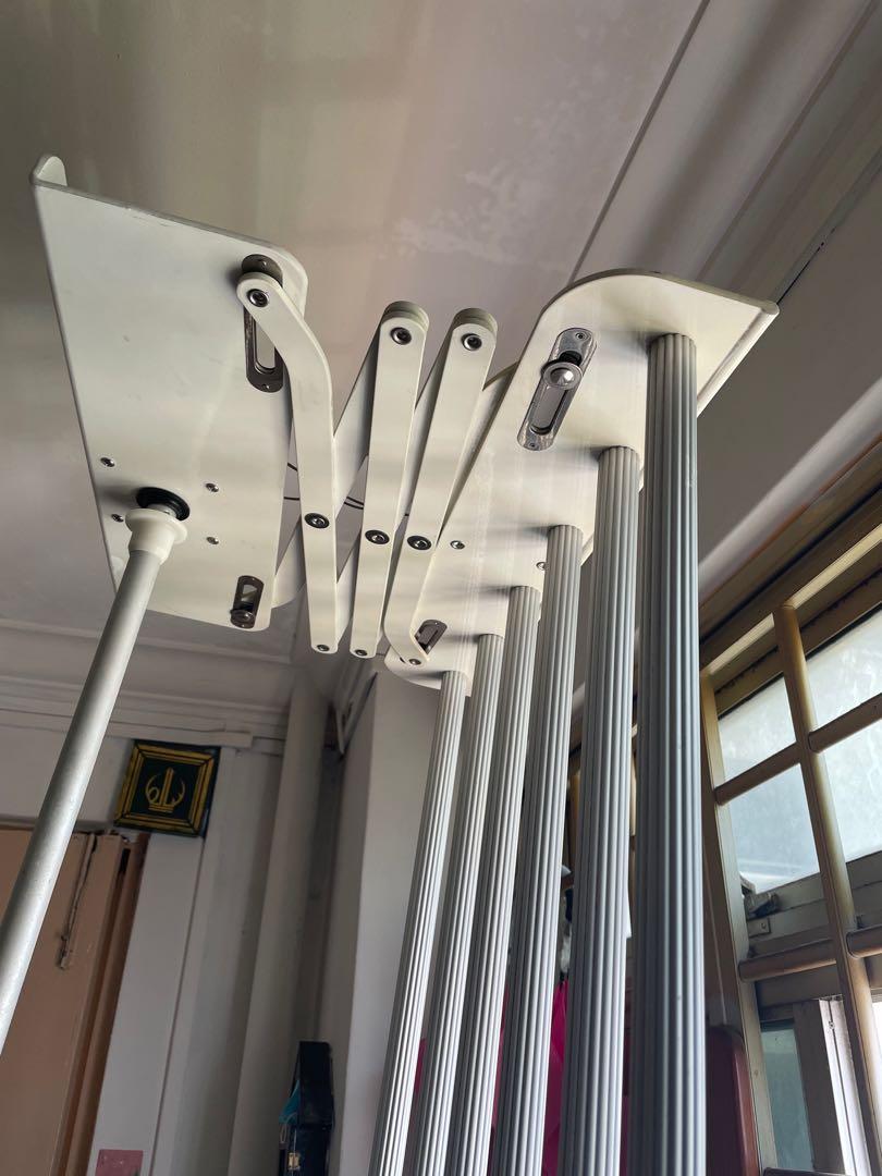 CEILING MOUNTED RETRACTABLE CLOTHES RACK, Furniture & Home Living, Home ...