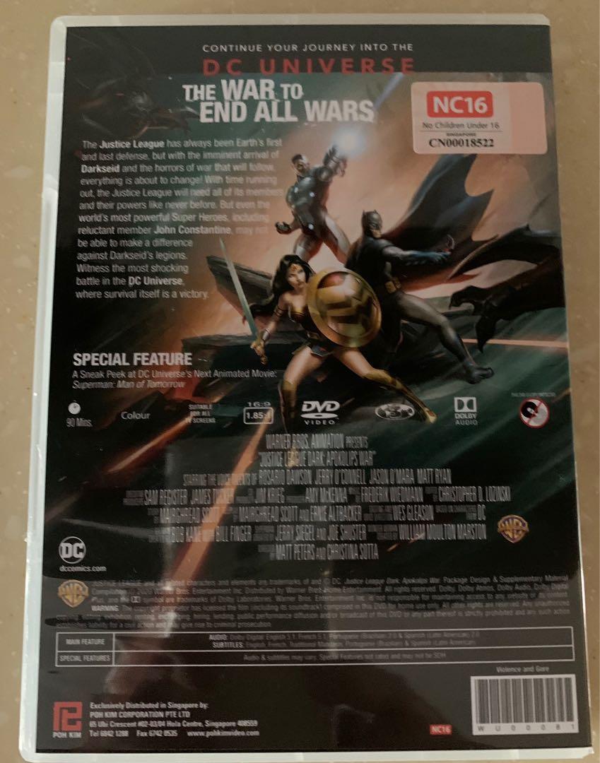 DC DVD Justice League constantine, Hobbies & Toys, Toys & Games on ...