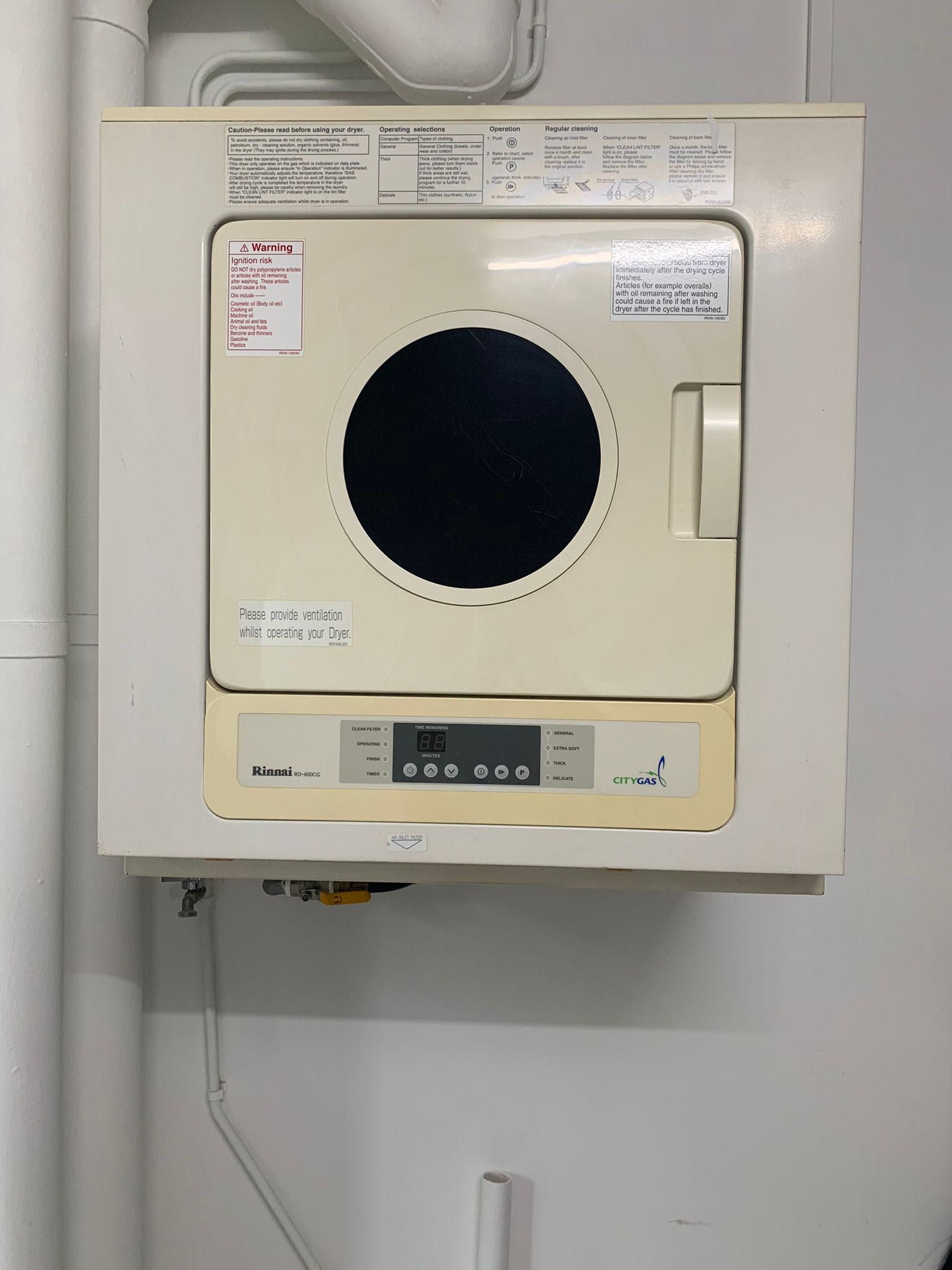 Rinnai RD-600CG Dryer, TV & Home Appliances, Washing Machines and ...
