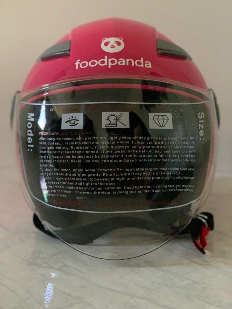 foodpanda helmet XL , Motorcycles, Motorcycle Apparel on Carousell
