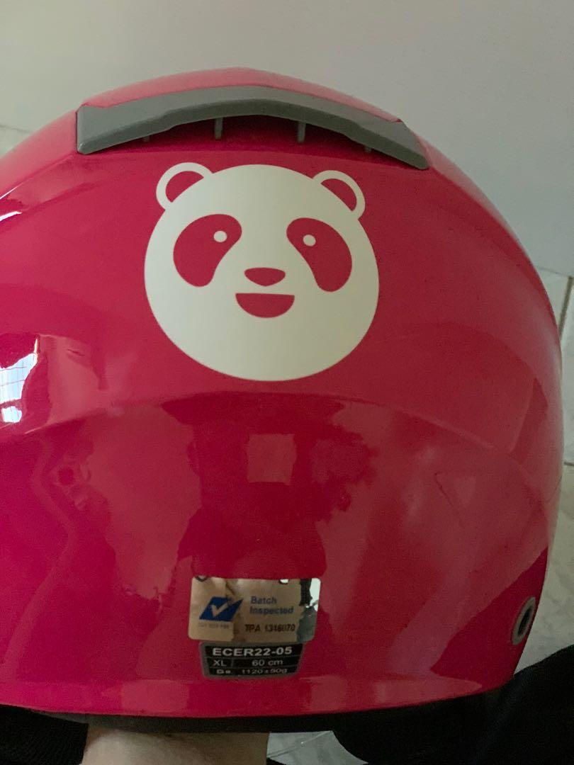 foodpanda helmet XL , Motorcycles, Motorcycle Apparel on Carousell