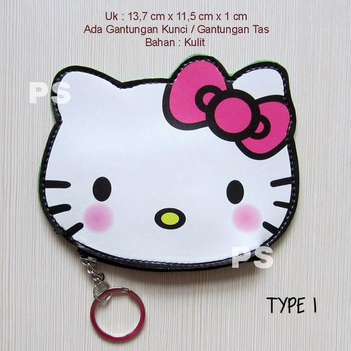Hello Kitty Dompet Koin Kulit Face Emoticon, Fesyen Wanita, Tas ...