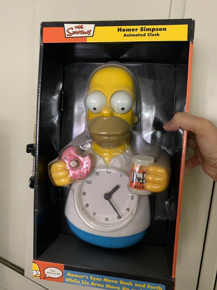 Homer Simpson Animated Clock, 興趣及遊戲, 玩具 & 遊戲類 - Carousell