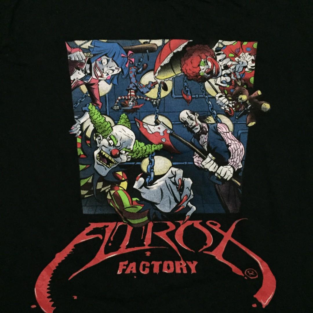 Horror Theme Park X Atrox Factory Promo Tee, Men's Fashion, Tops & Sets ...