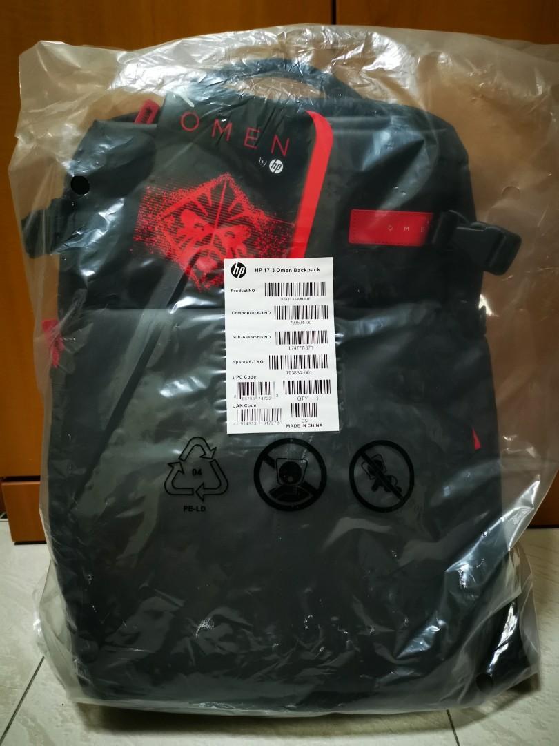 HP Omen 17.3" Laptop Bag, Men's Fashion, Bags, Backpacks on Carousell