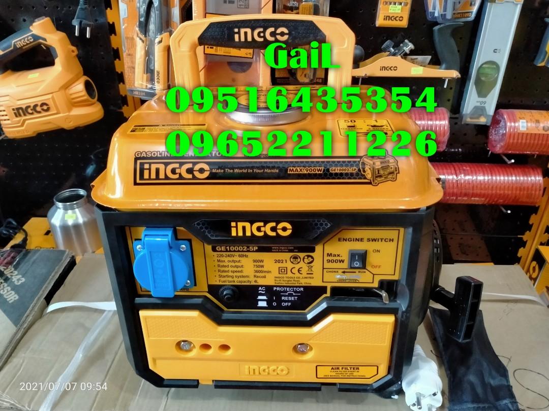 INGCO 900w / 1kva Portable Gasoline Generator GE10002-5P, Commercial ...