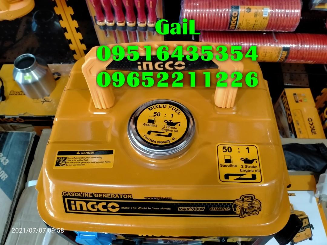 INGCO 900w / 1kva Portable Gasoline Generator GE10002-5P, Commercial ...