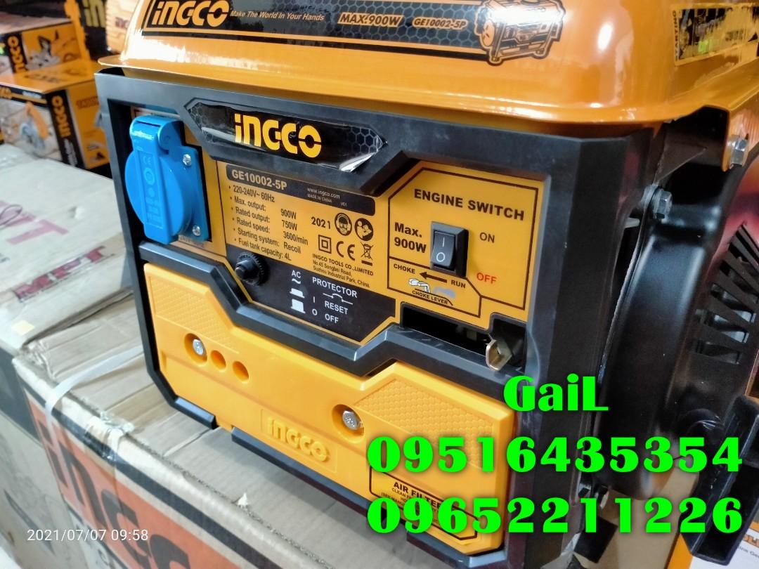 INGCO 900w / 1kva Portable Gasoline Generator GE10002-5P, Commercial ...
