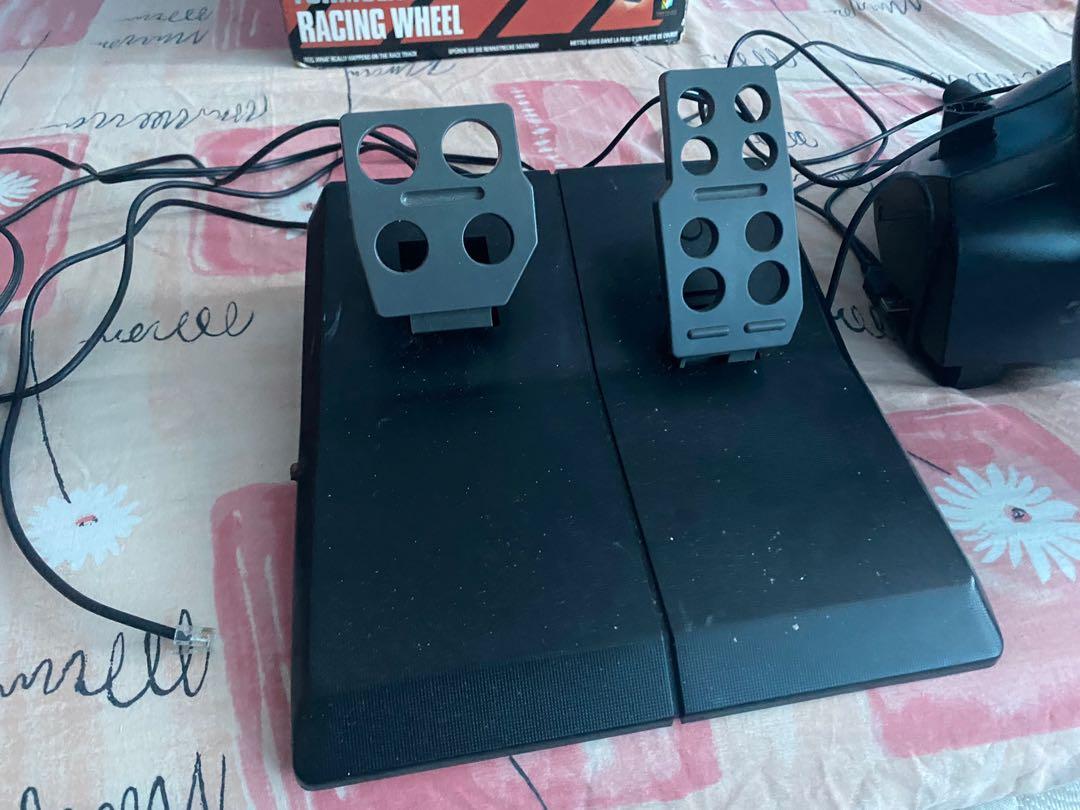 Logitech Wingman Formula Force GP Steering Wheel and Pedal Set., Video ...