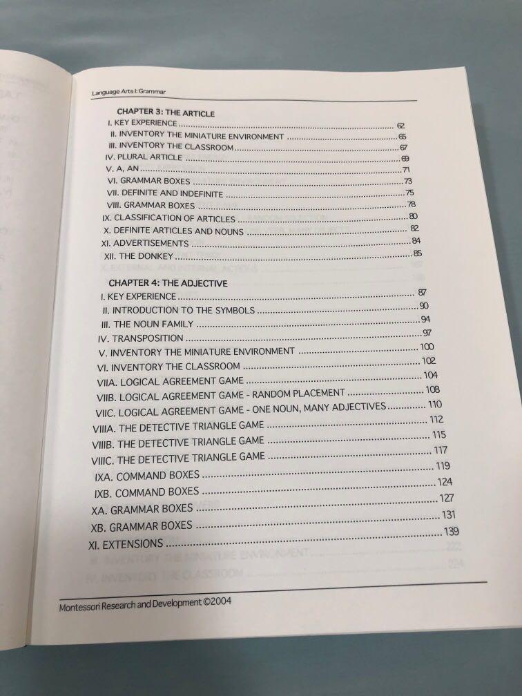 Montessori Language Arts Manual 1, Hobbies & Toys, Books & Magazines ...