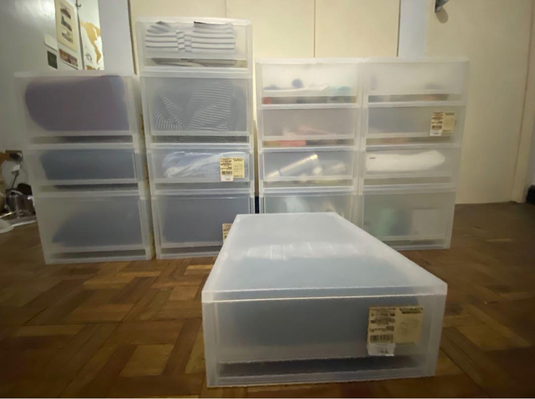Muji PPP Storage Box - 1 layer (thin), Furniture & Home Living, Home ...