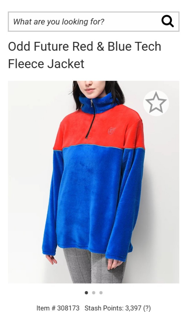 ODD FUTURE RED & BLUE TECH FLEECE JACKET, Men's Fashion, Coats, Jackets ...