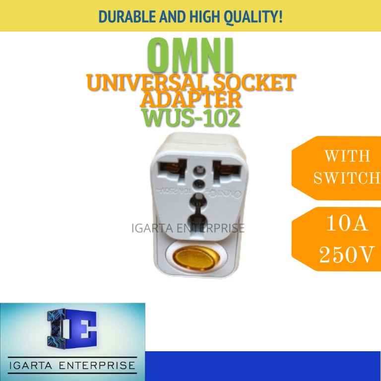 OMNI UNIVERSAL ADAPTER WITH SWITCH WUS 102, TV & Home Appliances ...