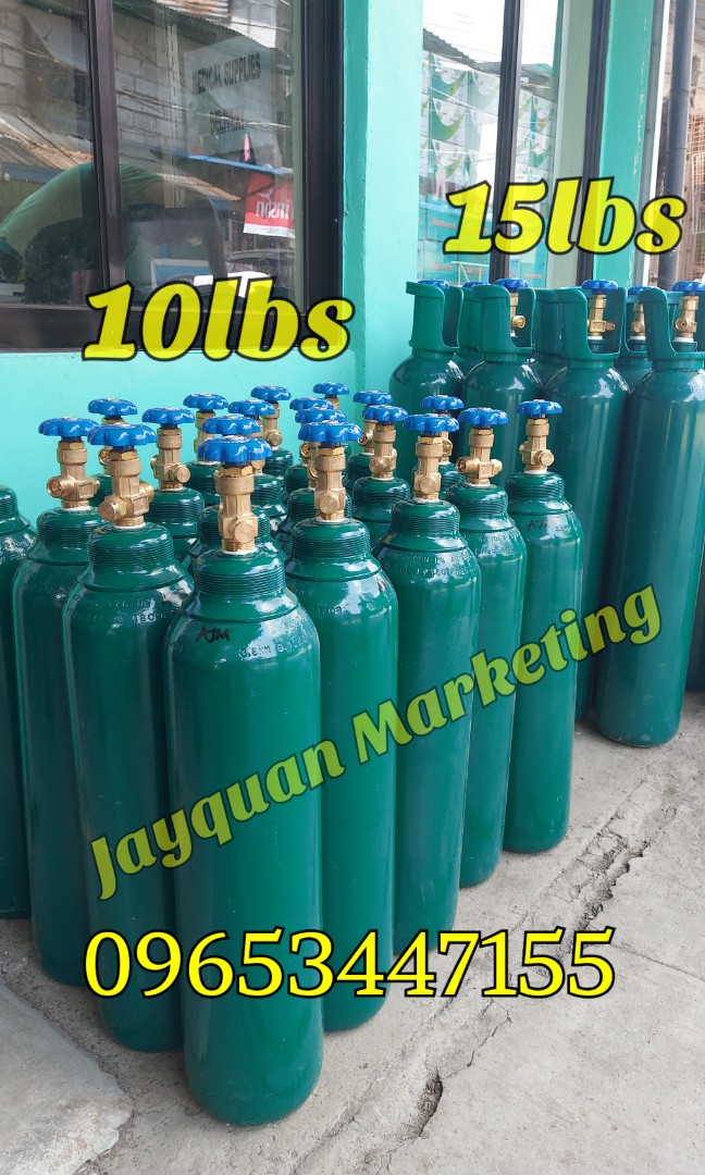 Medical Oxygen tank 10lbs and 15lbs set, Health & Nutrition, Medical ...