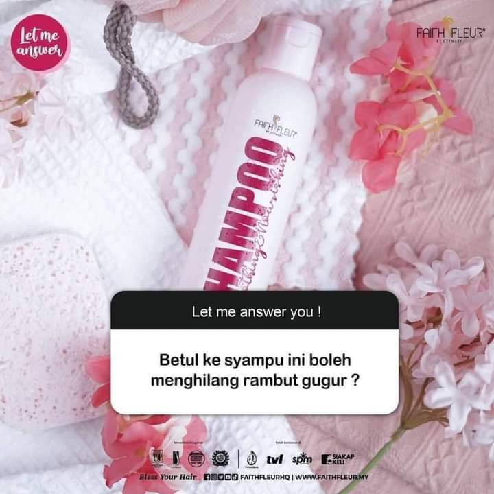 pakai shampoo faith fleur secara konsisten rambut semakin sihat ...