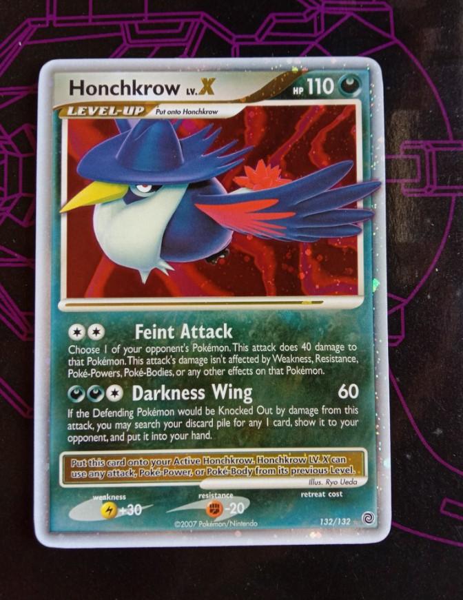 Pokemon Card Honchkrow lv X. 132/132 Holo, Hobbies & Toys, Toys & Games ...