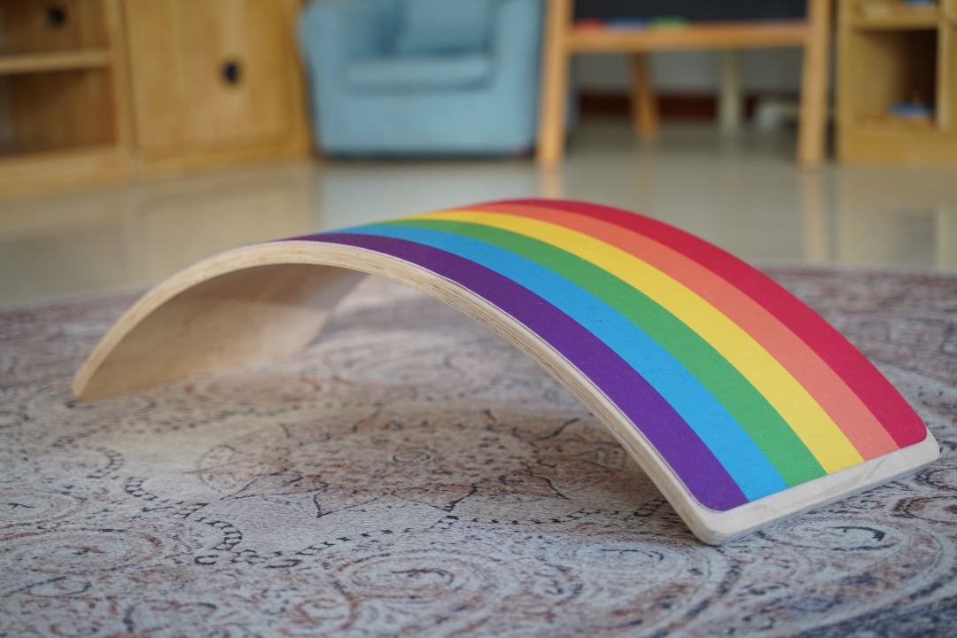 Rainbow Wooden Balance Board, Babies & Kids, Infant Playtime on Carousell
