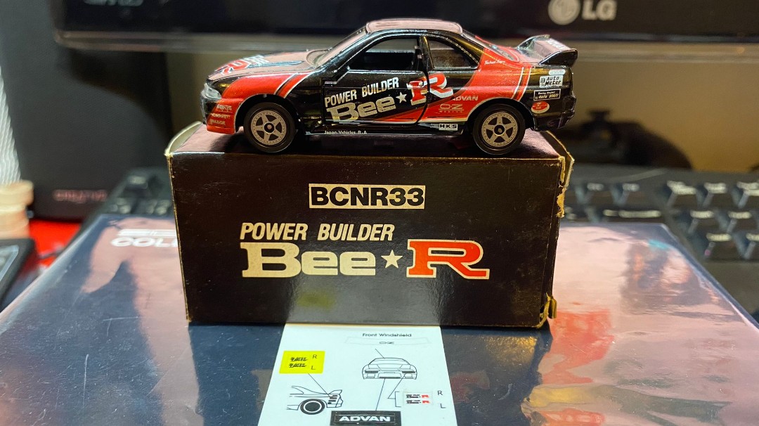 Tomica Nissan Skyline GTR R33 Bee☆R 日本制 Made in Japan, 興趣及遊戲, 玩具 & 遊戲類 ...