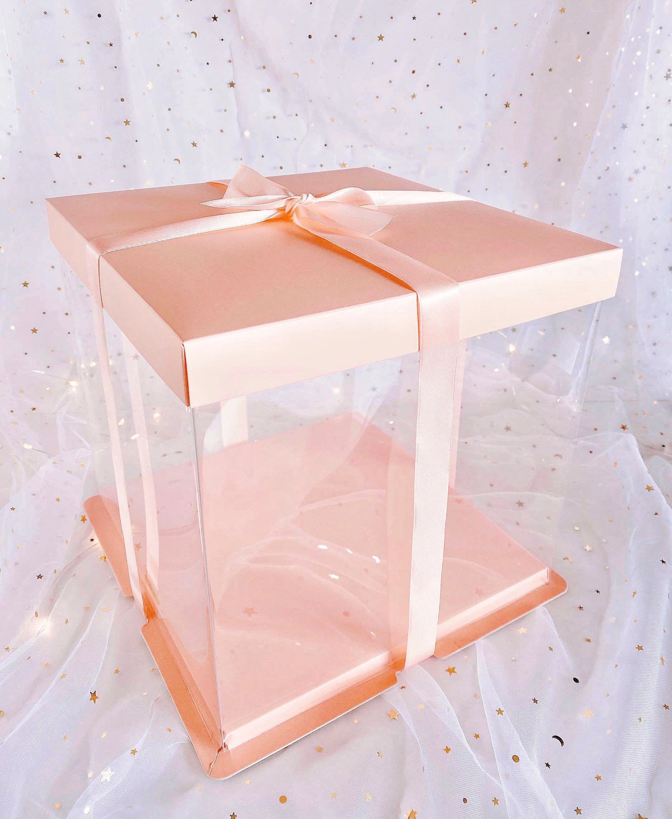 Transparent cake box, transparent clear square cake box for number cake ...