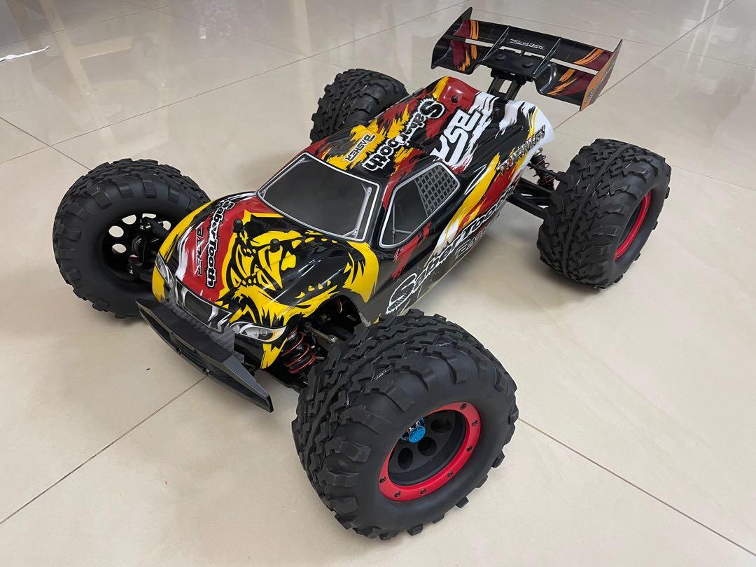 Upgraded 1/8 RC Basher Sabertooth with replacement parts, Hobbies ...