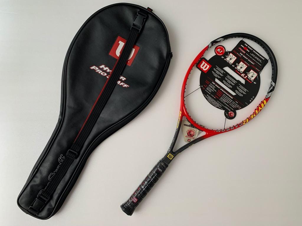 Wilson Hyper Pro Staff 6.1 (New) Grip 4 3/8, Sports Equipment, Sports ...