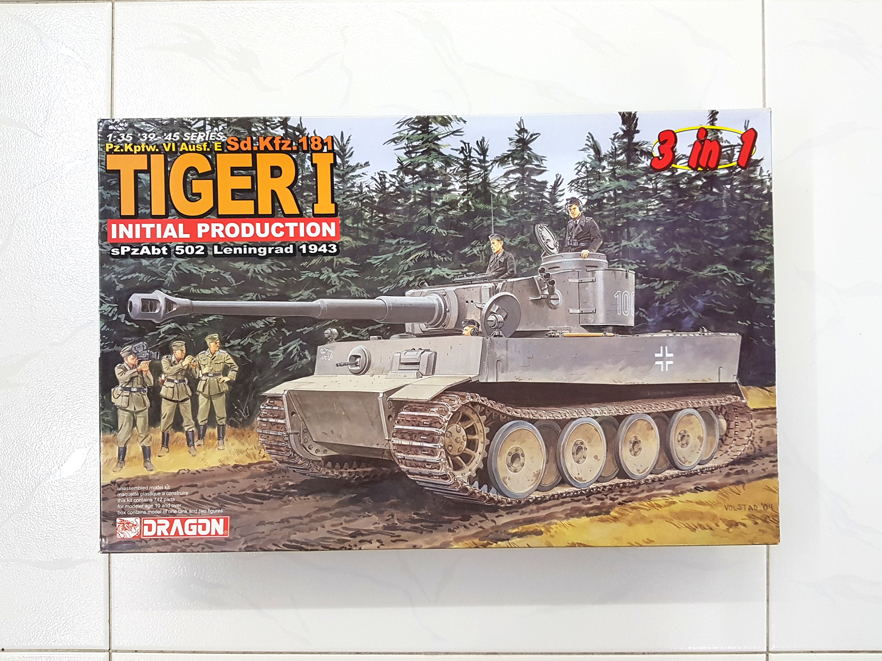 1/35 Dragon #6252 German Heavy Tank Tiger 1 Initial Prodn (3 in 1 ...