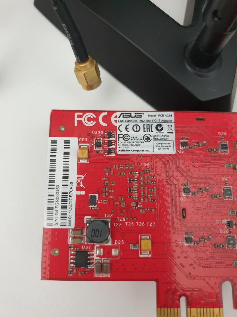 Asus PCE-AC68 Wifi card, Computers & Tech, Parts & Accessories ...