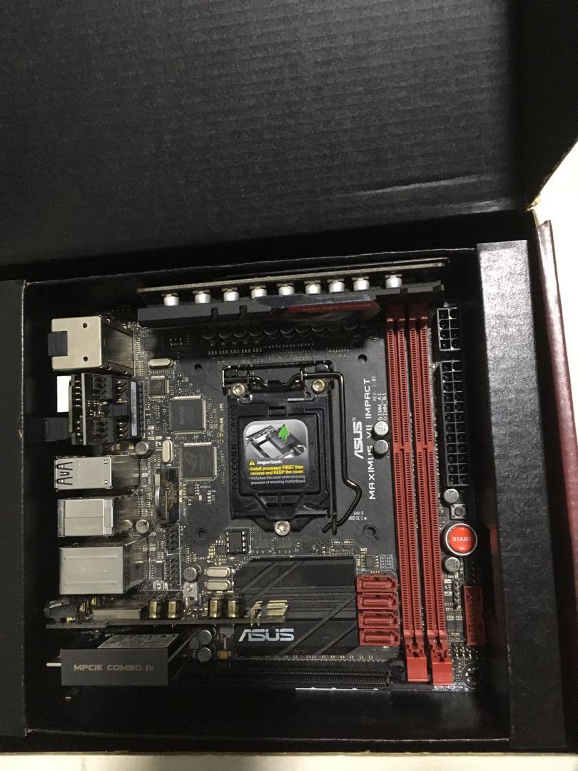 Asus ROG Maximus VII Impact Z97 Mini-ITX Motherboard, Computers & Tech ...