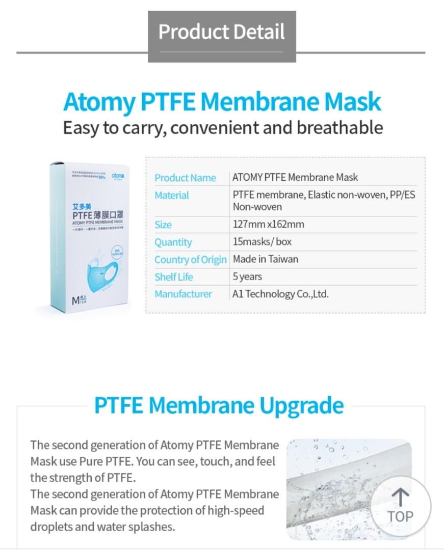 Atomy 5 layer face mask(Adults& children), Health & Nutrition, Face ...