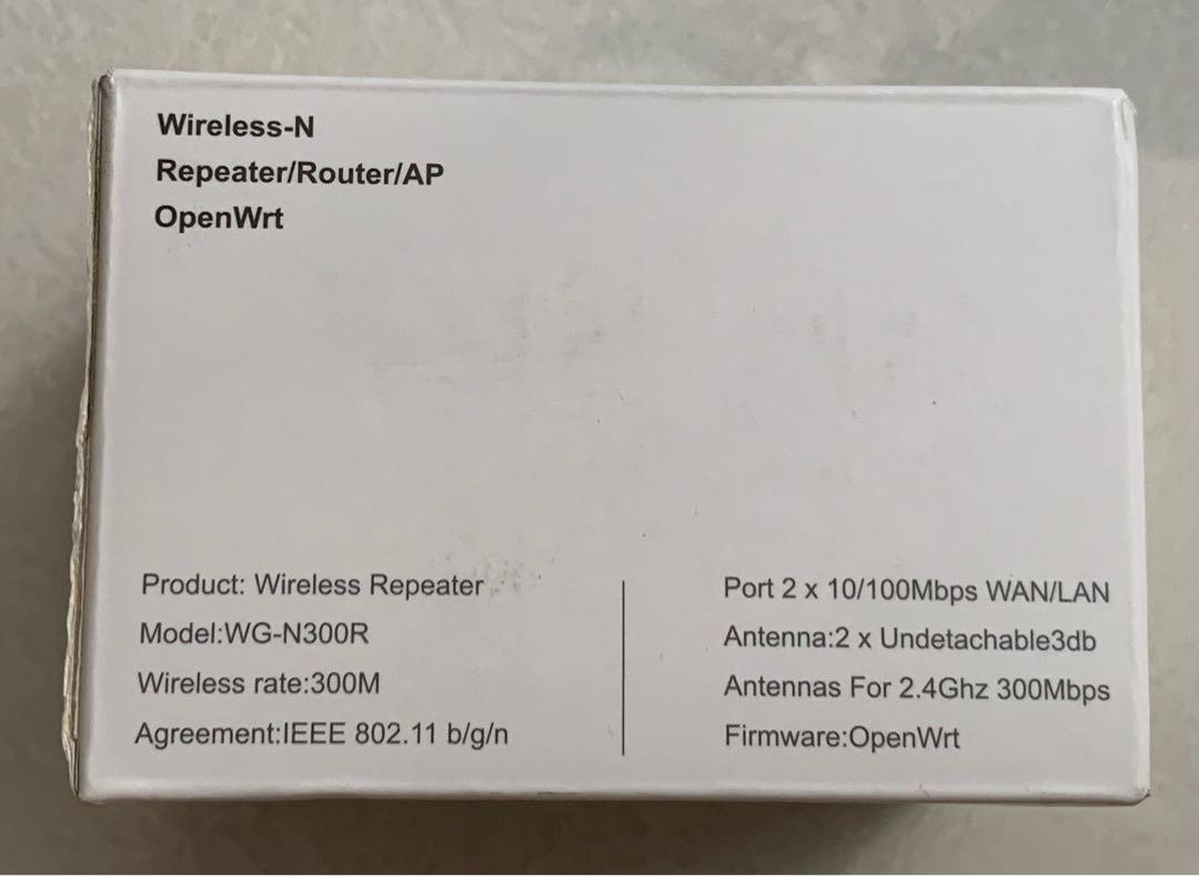BNIB WODGREAT WG-N300R Wireless-N Repeater / Router / AP, Computers ...