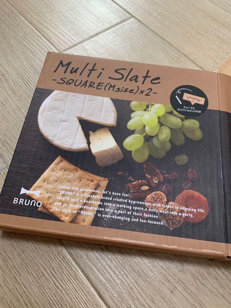 BRUNO Multi Slate Square x 2 芝士碟, 傢俬＆家居, 廚具和餐具, 餐具和餐具 - Carousell