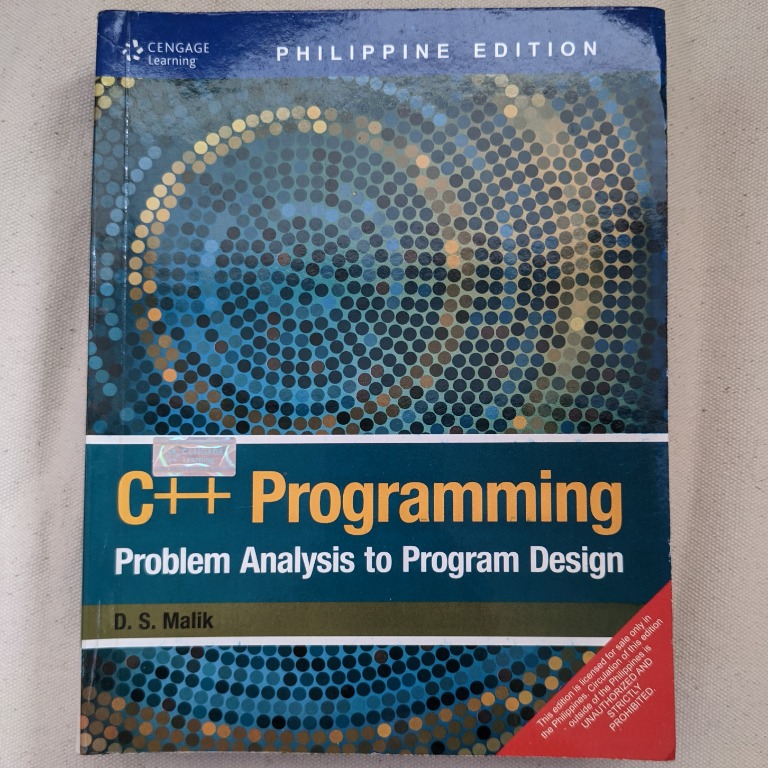 C++ Programming: From Problem Analysis to Program Design (D.S. Malik ...