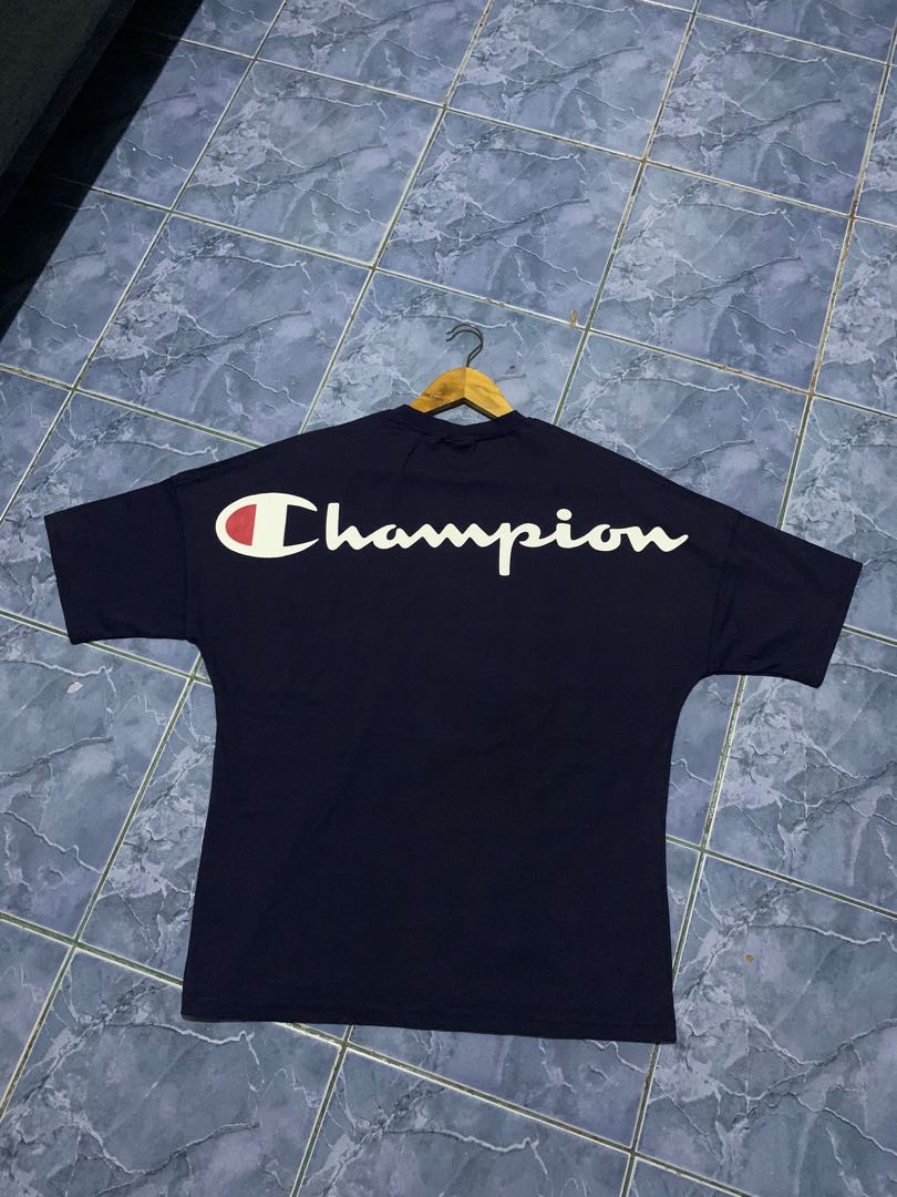 Champion “Basic Logo “ (Big Script at back), Men's Fashion, Tops & Sets ...
