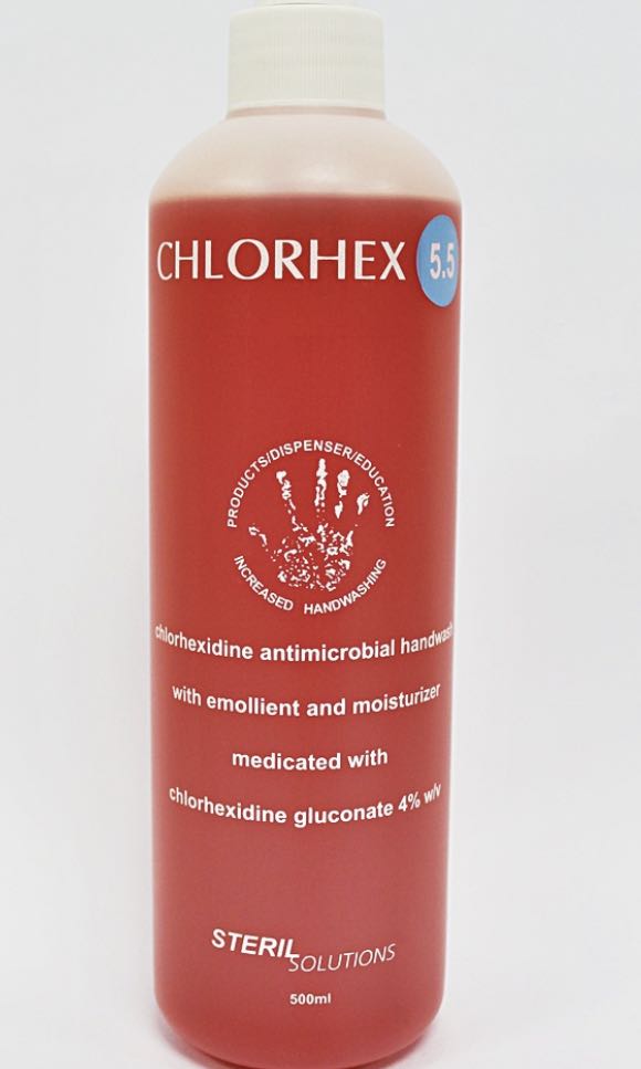 Chlorhex 4% red hand wash, Health & Nutrition, Medical Supplies & Tools ...