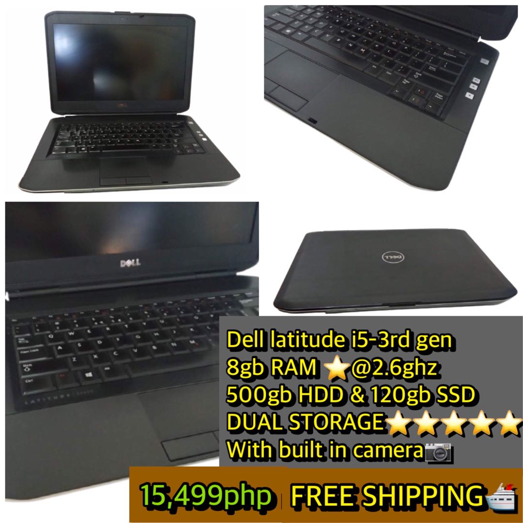 Dell Latitude i5-3rd gen 8gb RAM 120gb SSD &500gb HDD dual storage @2 ...