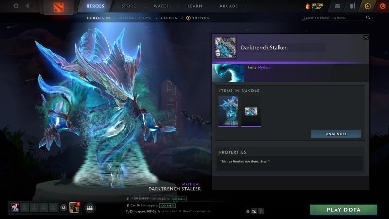 Dota 2 Morphling Darktrench Stalker Set‼️, Video Gaming, Gaming ...