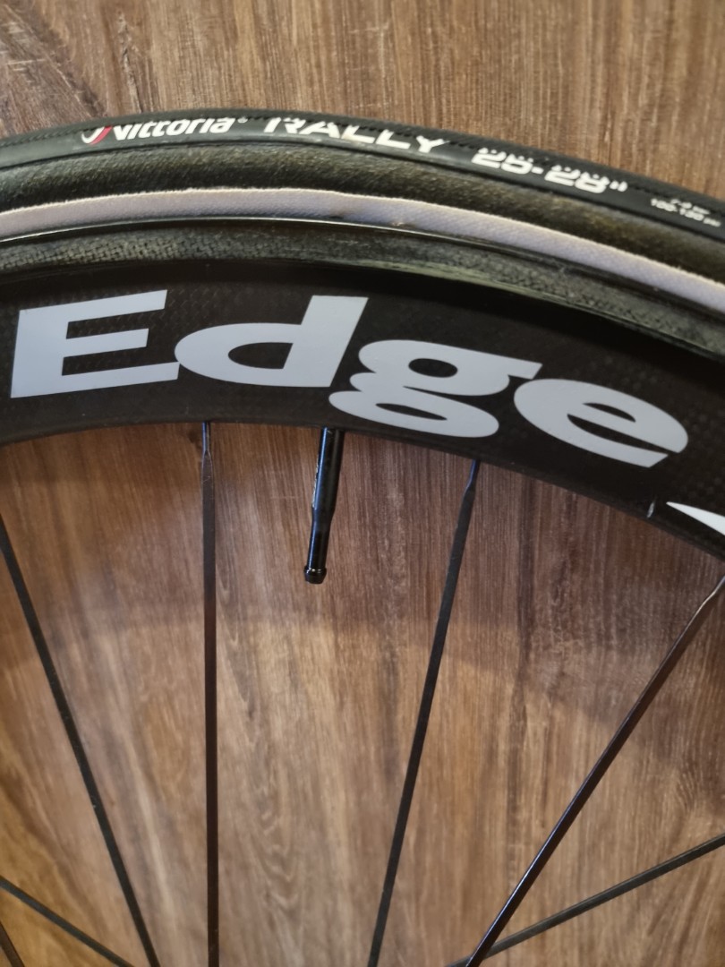 Edge Carbon Wheelset (Tubular) 50mm profile with New Vittoria Rally 25 ...