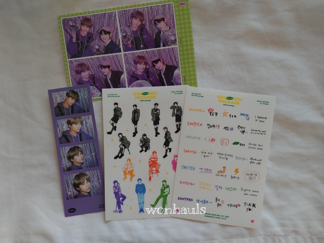 Enhypen sunki 4 cut sticker set, Hobbies & Toys, Memorabilia ...