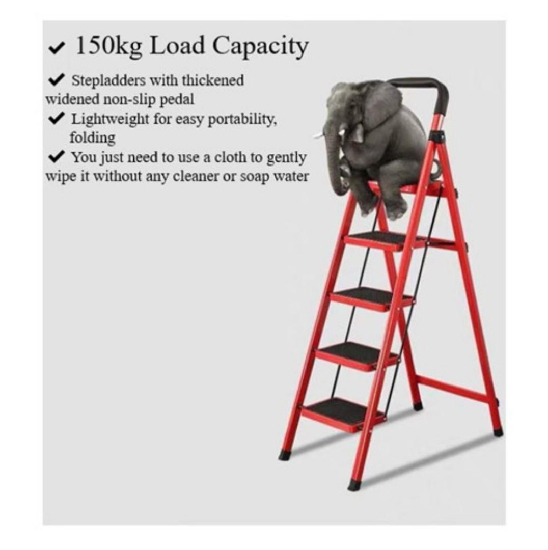 Foldable/Folding/Compact/Light Step Ladder/Large Stand Board Ladder 3/4 ...