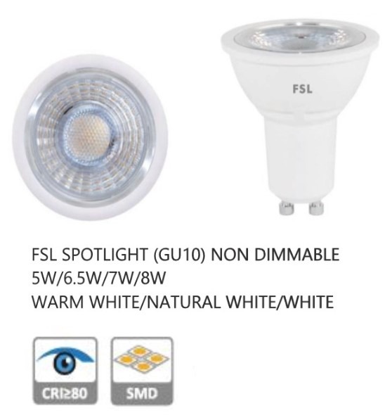 FSL SPOTLIGHT (GU10) - NON DIMMABLE, Furniture & Home Living, Lighting ...