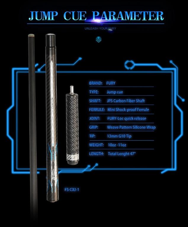 POOL JUMP CUE - FURY 3 piece FS-CXJ-1, Sports Equipment, Sports & Games ...
